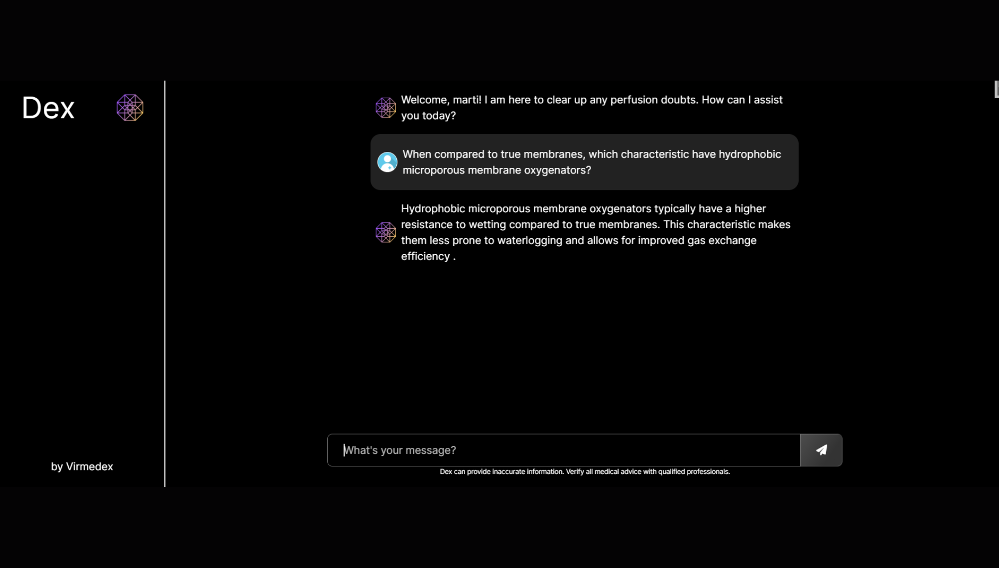 Virmedex Launches Dex: The First Perfusion AI Chatbot