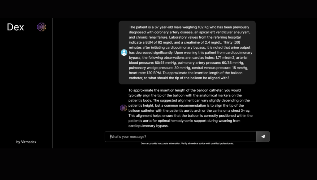 Dex AI Perfusion Chatbot